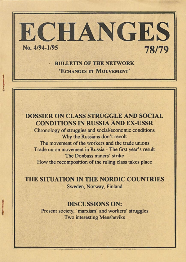 Echanges 78/79 - 1995 | libcom.org